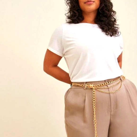 torrid | Accessories | 225 Torrid Link Layered Chain Belt Gold Tone ...